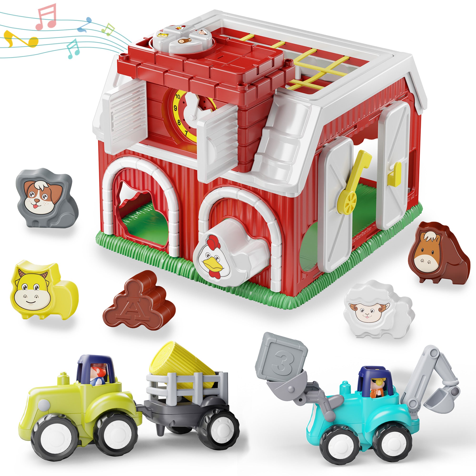 Farm Animal Musical Barn - Granja Musical y de Formas de Encajar ...